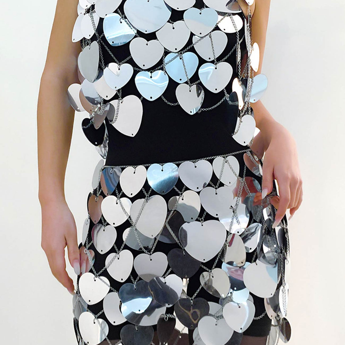 Heart Shaped Sequin Body Chain – AROLORA