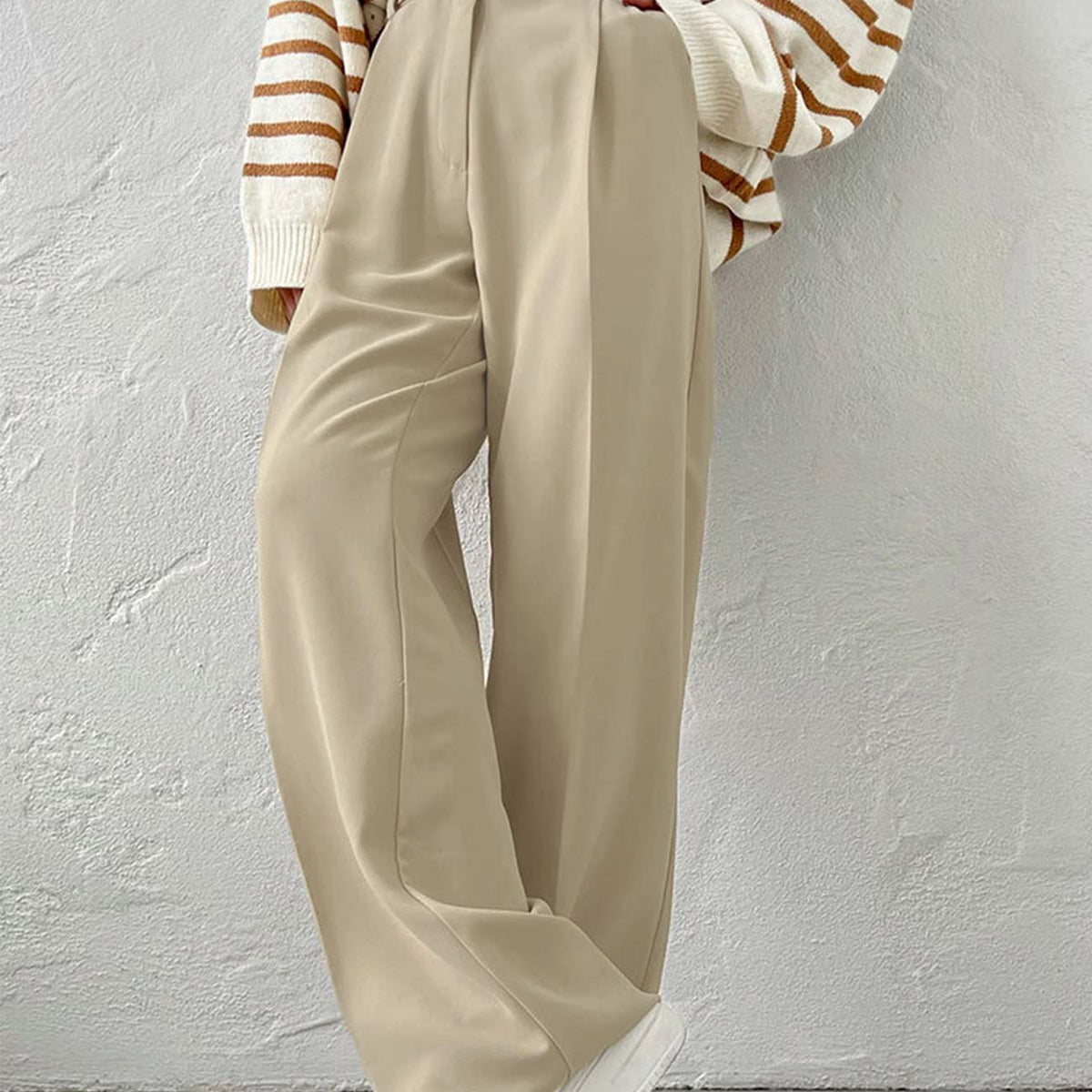High Waisted Straight Cut Pants – AROLORA