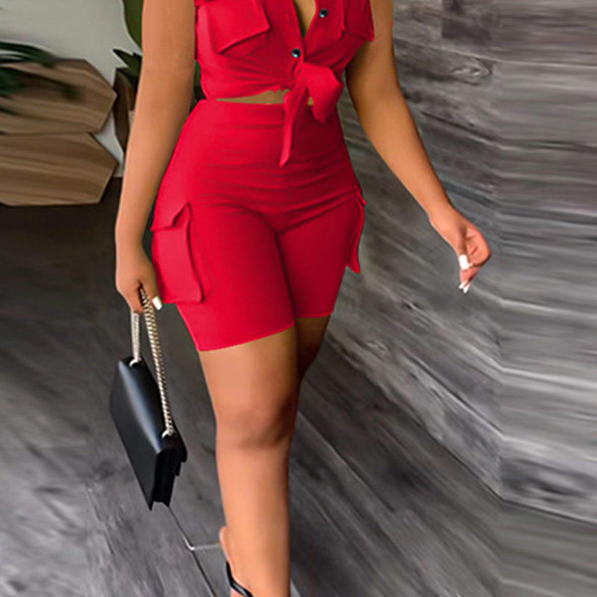 Sleeveless Cargo Tops Shorts Suits – AROLORA