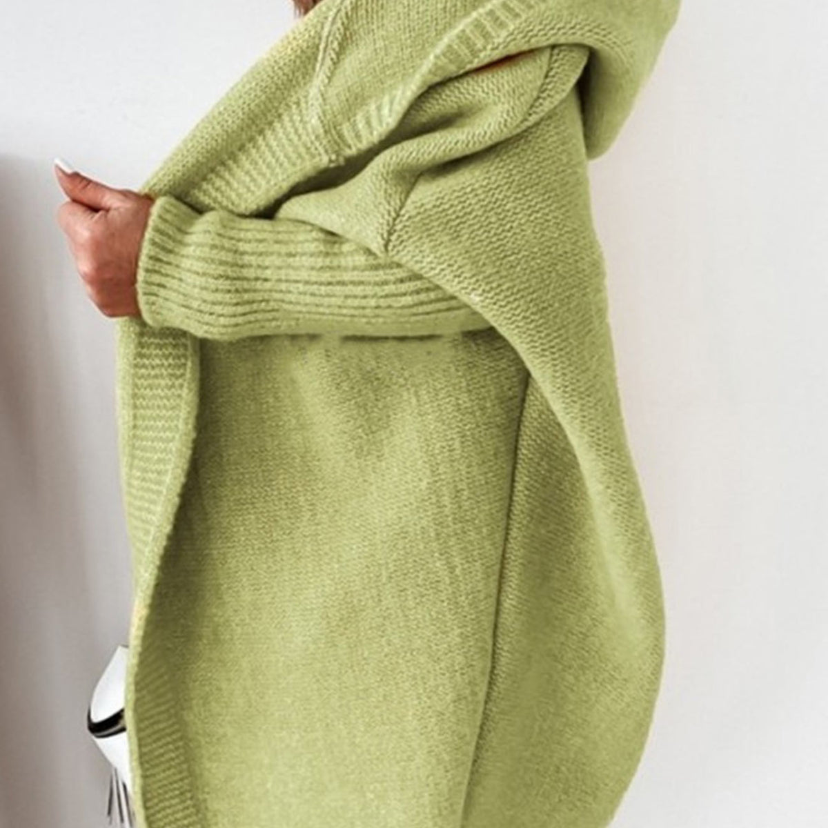 Solid Open Front Hoodie Cardigan – AROLORA